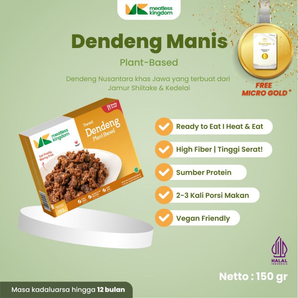 Jual Daging Vegan Dendeng Rasa Manis & Pedas - Meatless Kingdom - Kaya ...