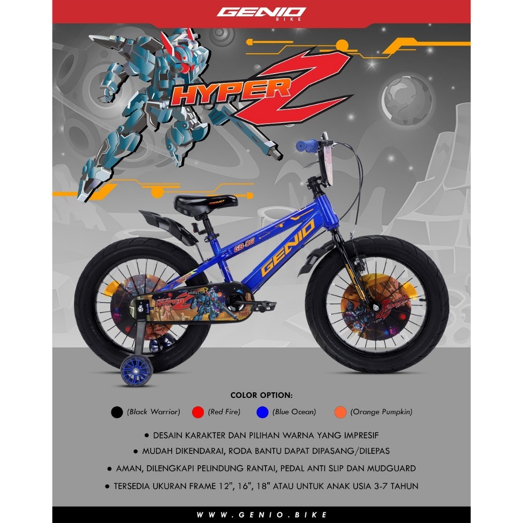 Jual Sepeda Anak BMX Hyper Z Genio Ukuran 12 16 18 by Genio Bike | Shopee Indonesia