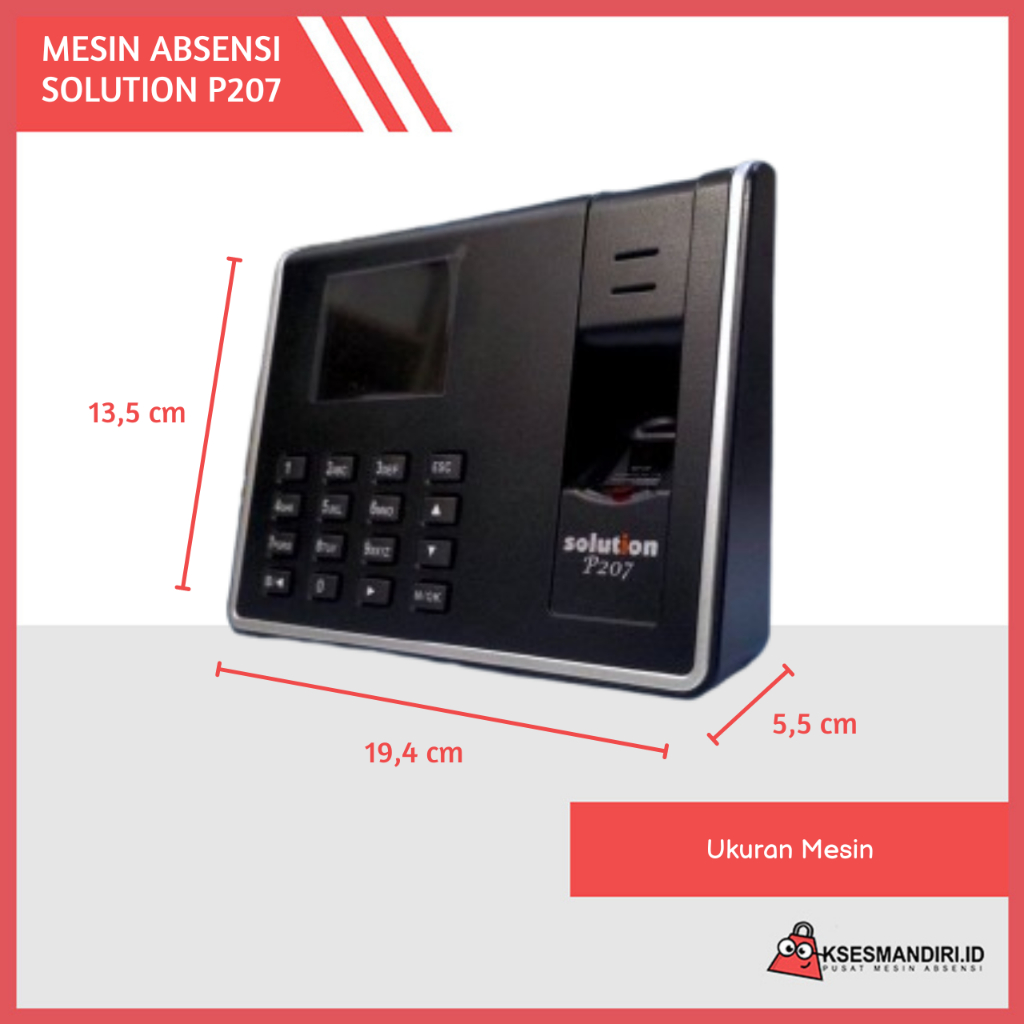 Jual Mesin Absensi Fingerprint Solution P207 | Shopee Indonesia