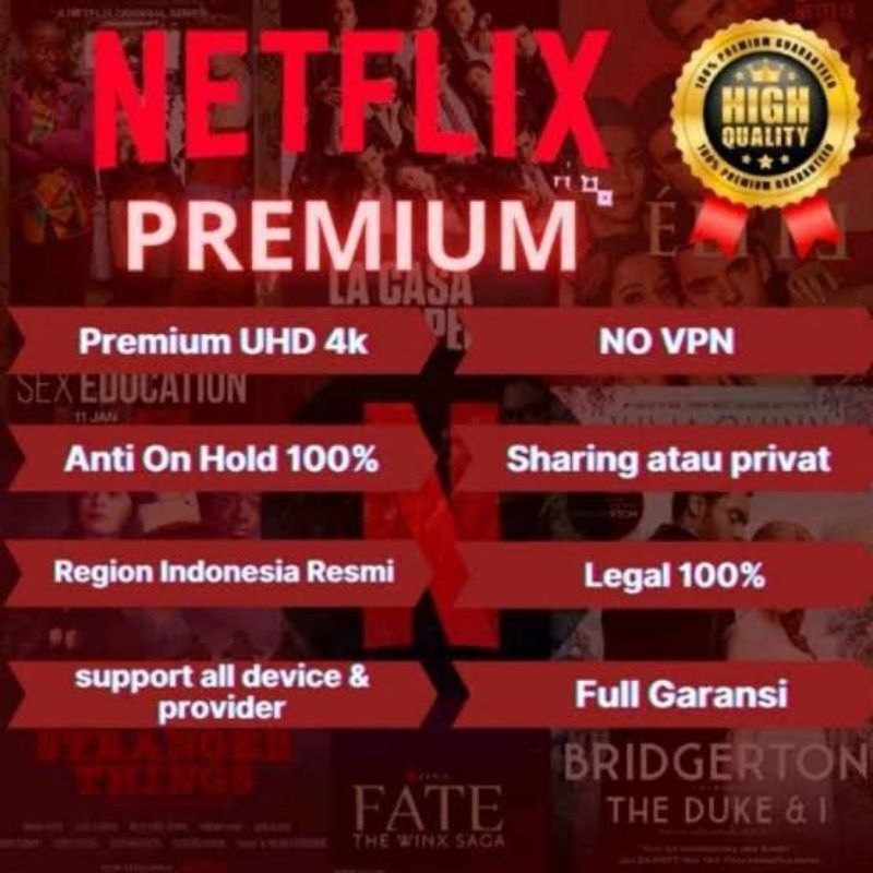 Jual NETFLIX PREMIUM BULANAN ULTRA HD + 4K | Shopee Indonesia