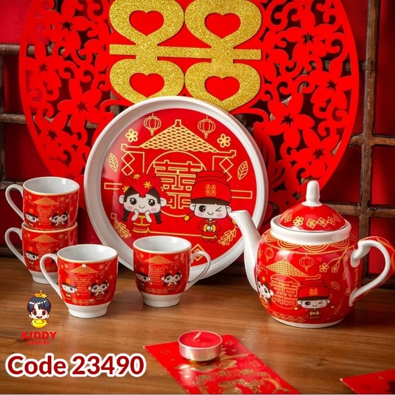 Jual (KIDDY) TEA SET WEDDING / TEAPAI SET / WEDDING TEA SET / SHANJIT ...