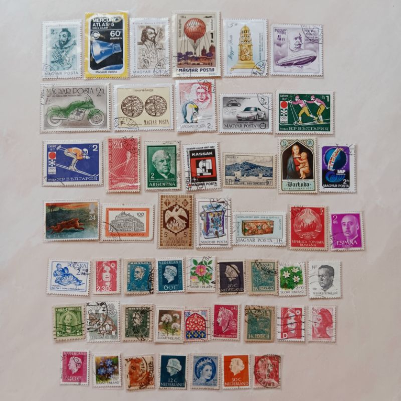 Jual Koleksi Filateli Perangko Bekas Manca Negara 1 set isi 50 pcs ...