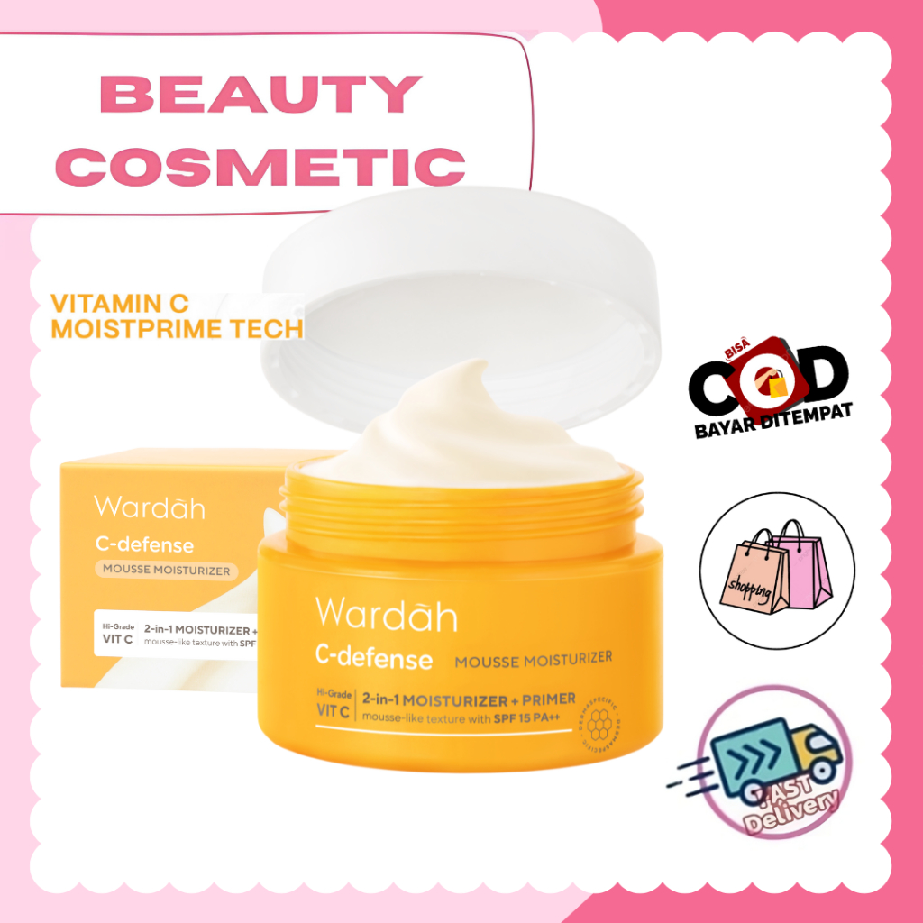 Jual Wardah C-defense Mousse Moisturizer 30 g Pelembab, Primer dan ...