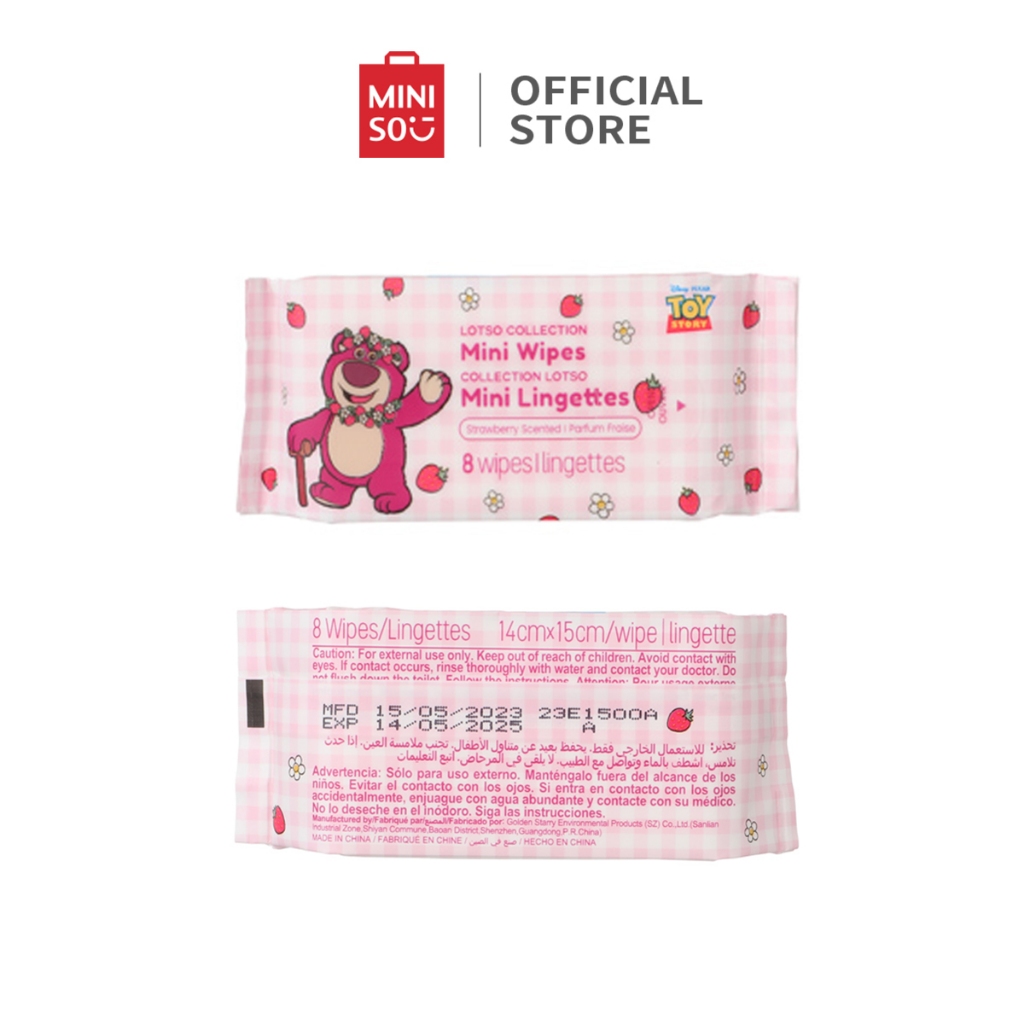 Jual Miniso x Lotso Collection Mini Wipes Tisu Basah Kertas Strawberry ...