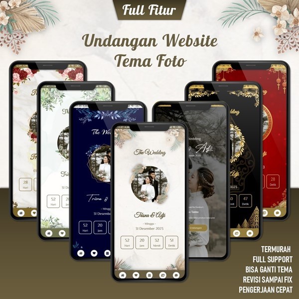 Jual Undangan Digital Web Tema FOTO Murah Online Website Tematik Buat ...