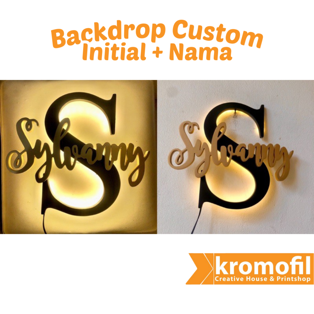 Jual Hiasan Dinding Wall Decor Huruf Kayu Custom Inisial + nama ...