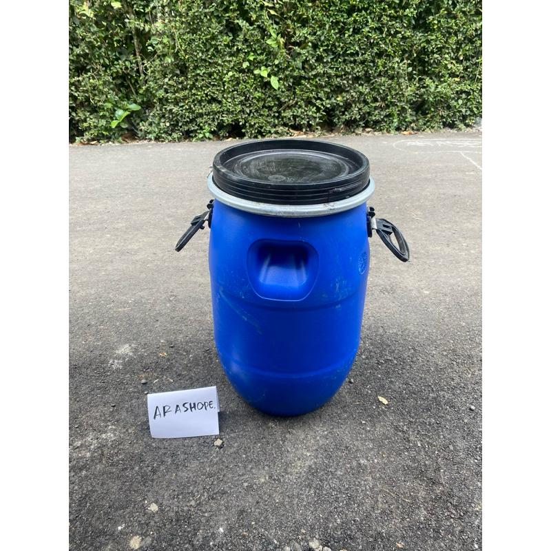 Jual tong plastik 35 liter hdpe bekas/drum/tong sampah plastik | Shopee ...