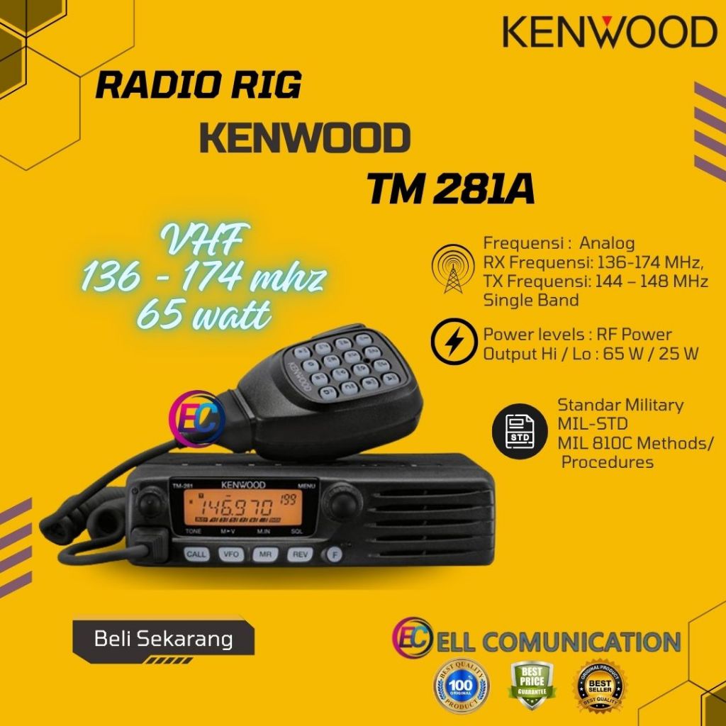 Jual RADIO RIG KENWOOD TM-281A VHF ORIGINAL - JUAL RIG KENWOOD TM 281A MURAH | Shopee Indonesia
