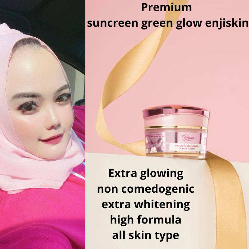 Jual Premium Suncreen Green Glow Enjiskin Whitening extra spf 30 7x lbh ...