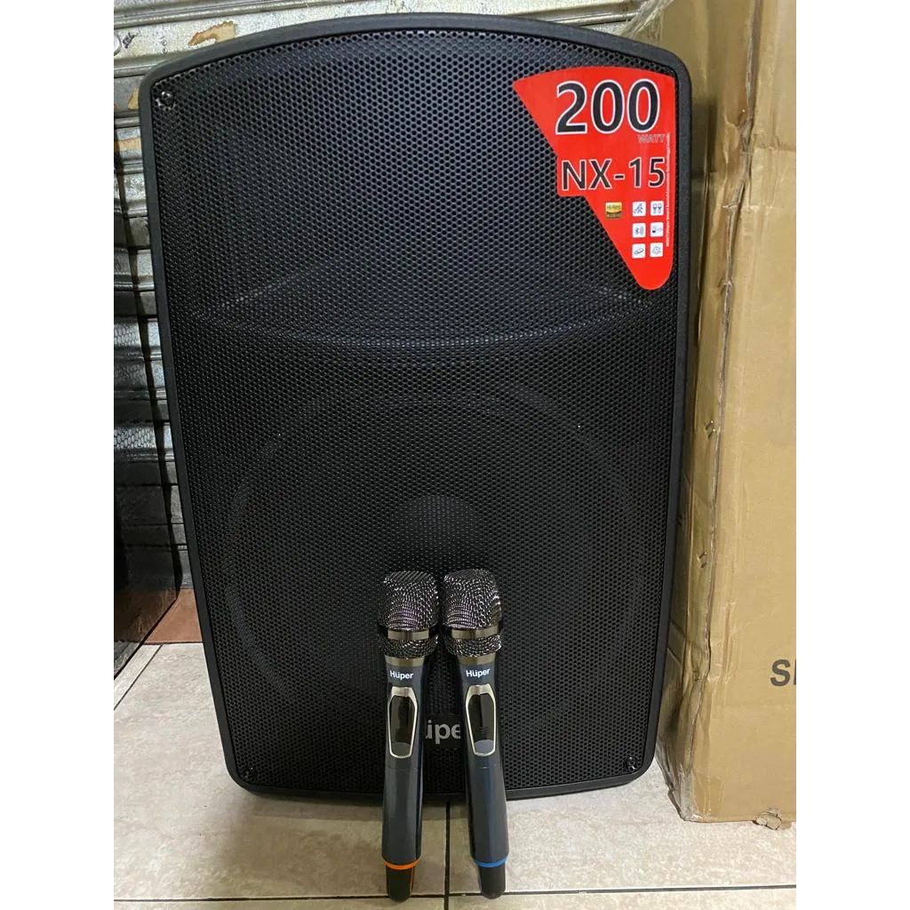 Jual Speaker Portable HUPER NX-15 + 2 Mic | Shopee Indonesia