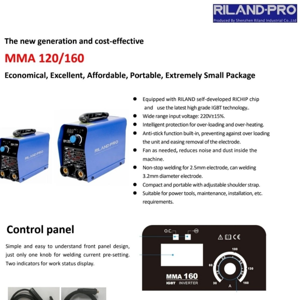 Jual MESIN LAS INVERTER RILAND-PRO MMA 160 | Shopee Indonesia