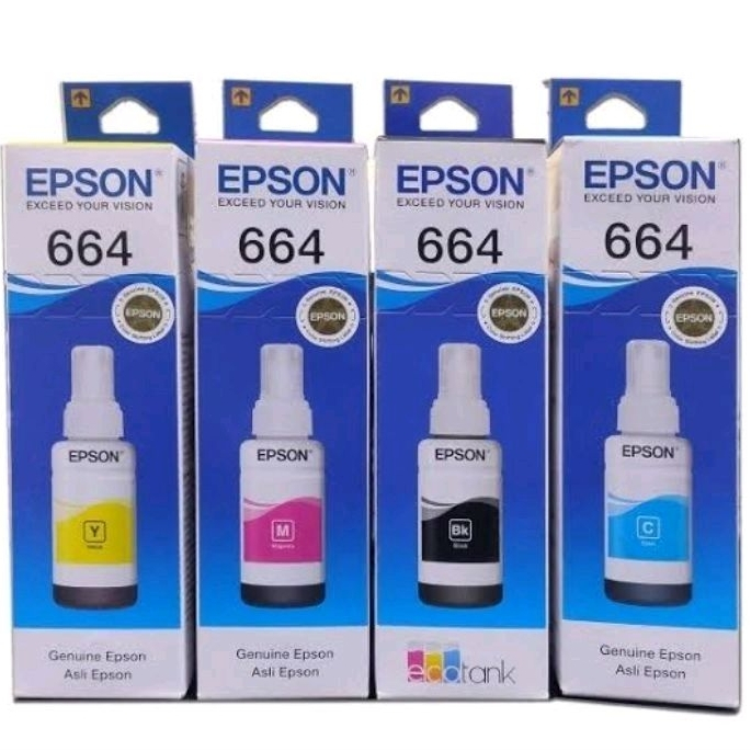 Jual Tinta Epson 664 (70 ml) Original untuk printer Epson L100, L110, L120, L200, L210, L220 ...