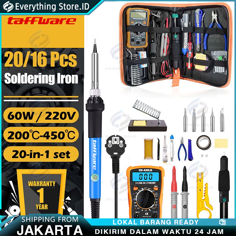 Jual Solder 60 Watt Dan Aksessoris Set / 15 Pcs Set / 60W 220V / 200 ...
