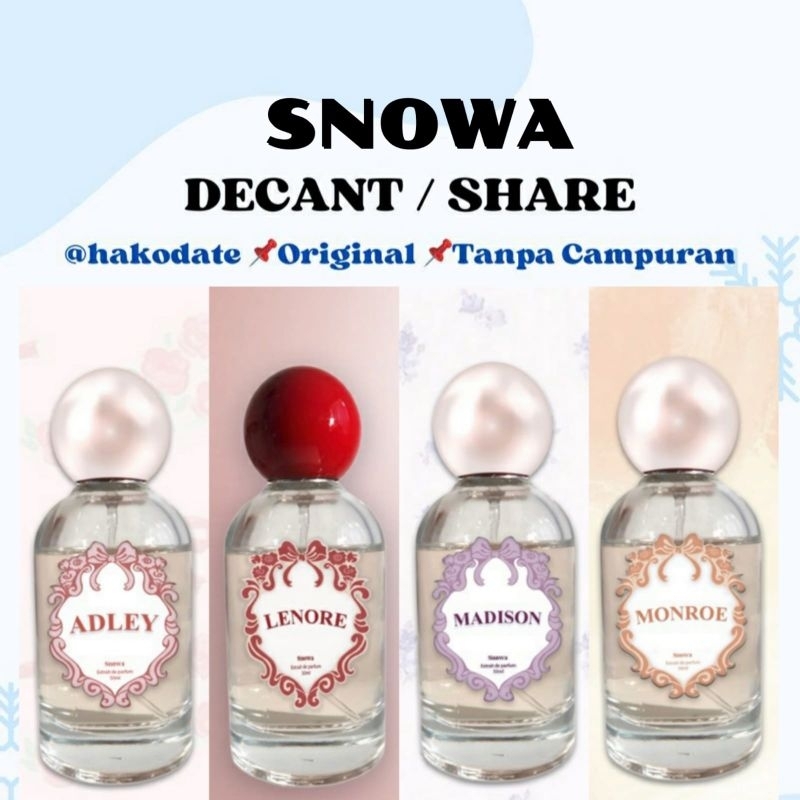 Jual Decant Share Snowa Parfum Lenore Adley Madison Monroe | Shopee Indonesia