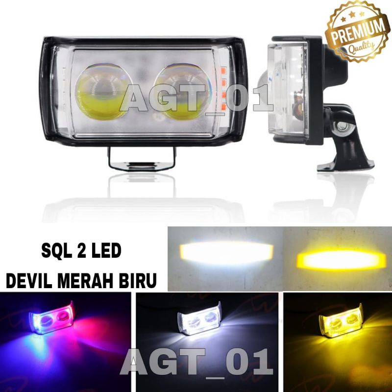 Jual LAMPU SOROT SQL 2 LED DEVIL SENJA MERAH BIRU/LAMPU TEMBAK SQL 2 ...
