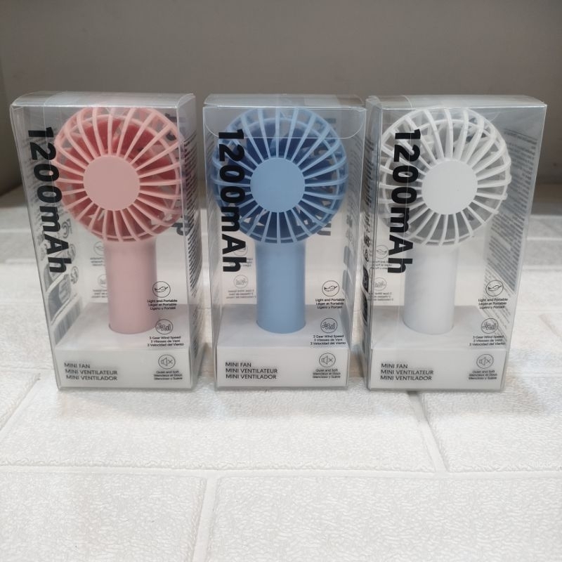 Jual Official BALI MINISO Kipas Angin Mini Portable Hand Fan 1200mAh ...