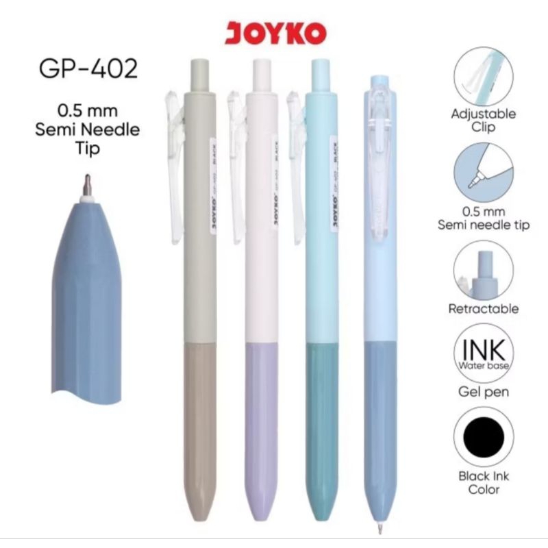 Jual BULPOINT/BULPEN GEL JOYKO 0,5MM GP-402 (12 BIJI) | Shopee Indonesia