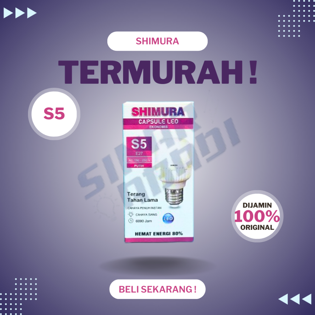 Jual Shimura LED Capsule S5 E27 6500K (Putih) | Shopee Indonesia