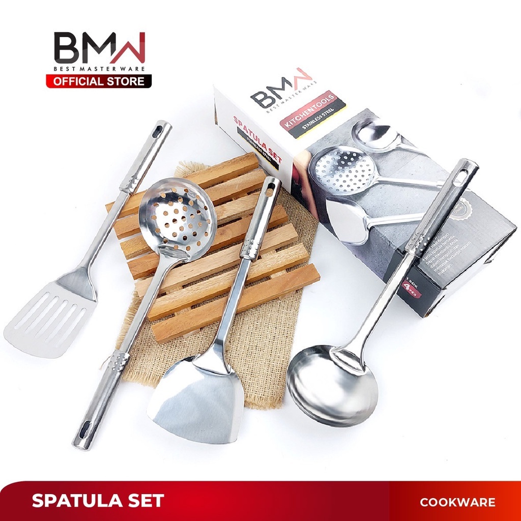 Jual Sutil set 4 in 1 alat masak dapur stainless/Centong sendok sayur ...