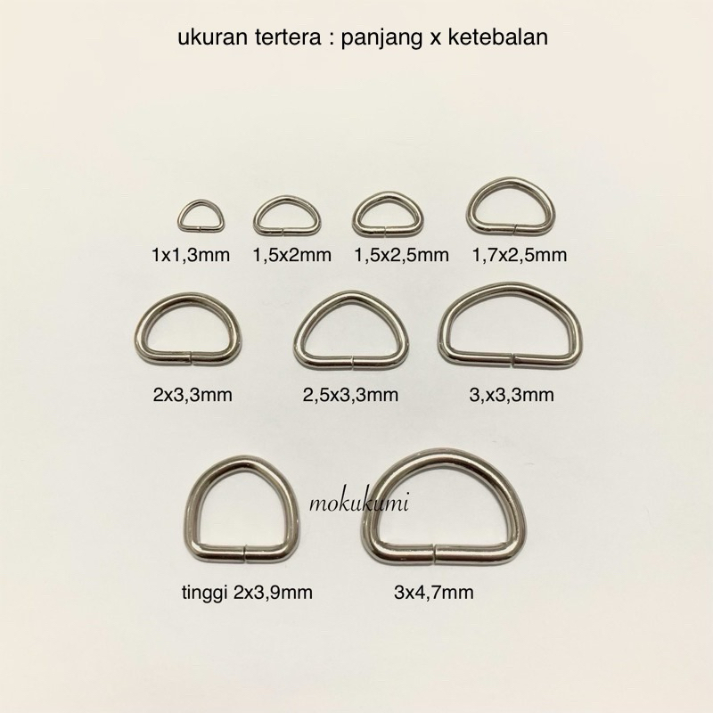 Jual ring d nikel tinggi tali tas dompet kecil besar tebal | Shopee ...