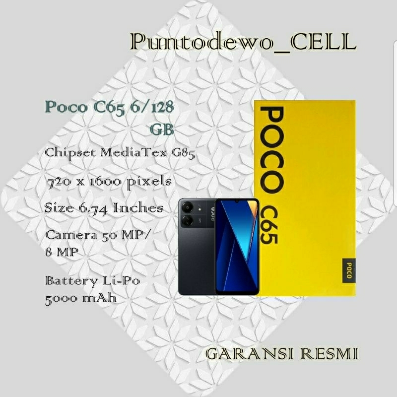 Jual POCO C65 6/128 GB GARANSI RESMI | Shopee Indonesia