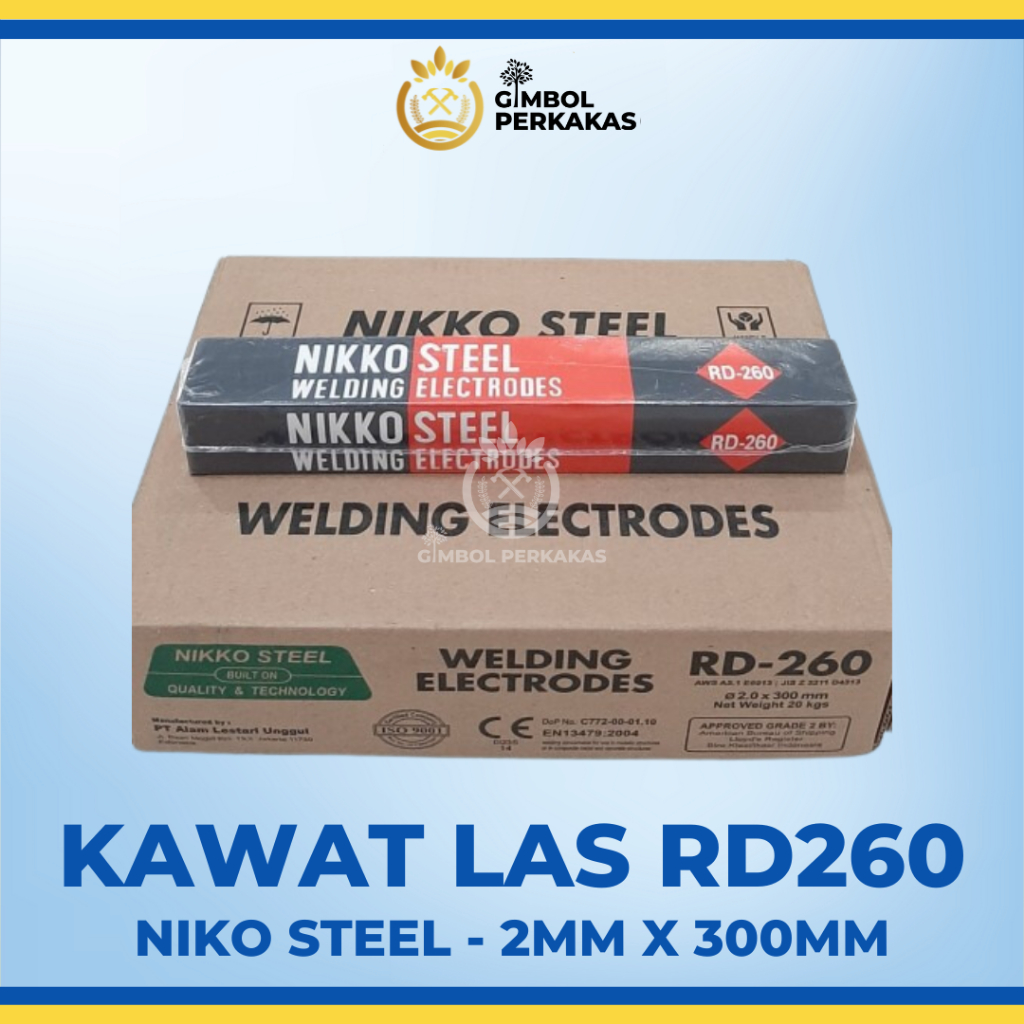 Jual (1KG) KAWAT LAS NIKO STEEL RD-260 UKURAN 2mm x 300 MM | Shopee ...