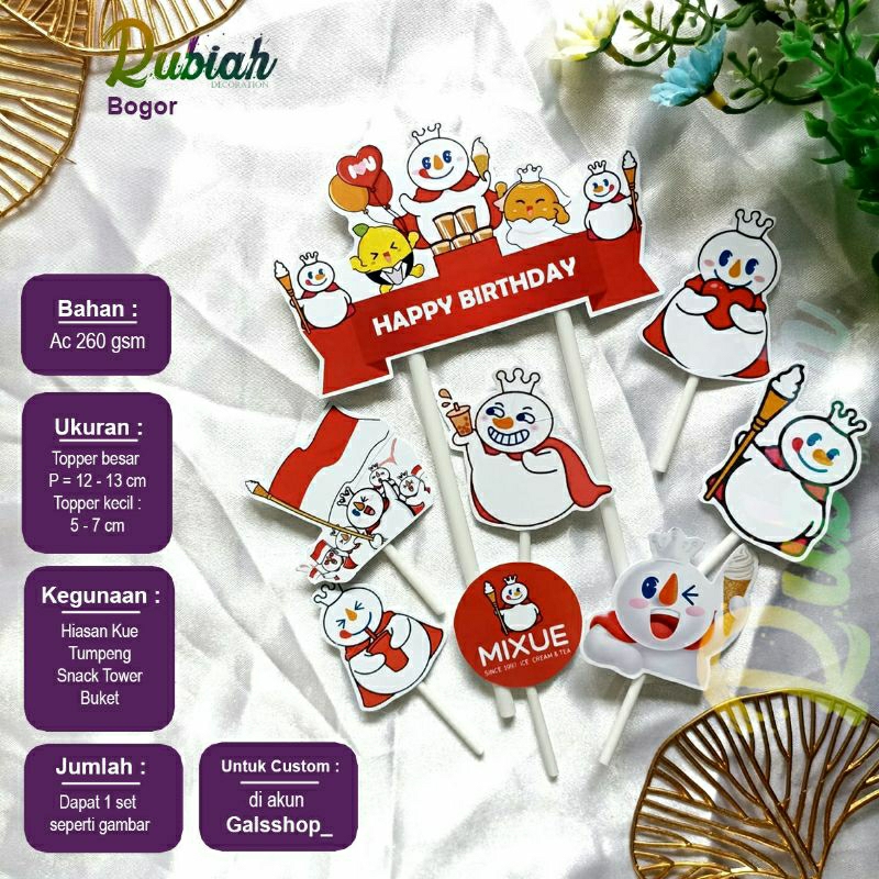 Jual Topper cake karakter 1 set Hiasan Tusukan Kue Tart Ulang Tahun ...