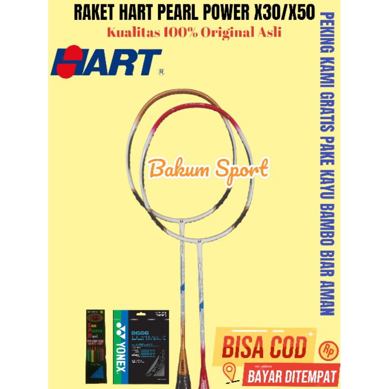 Jual Raket Hart Pearl power X30/X50 kualitas 100% Original Asli Bisa ...