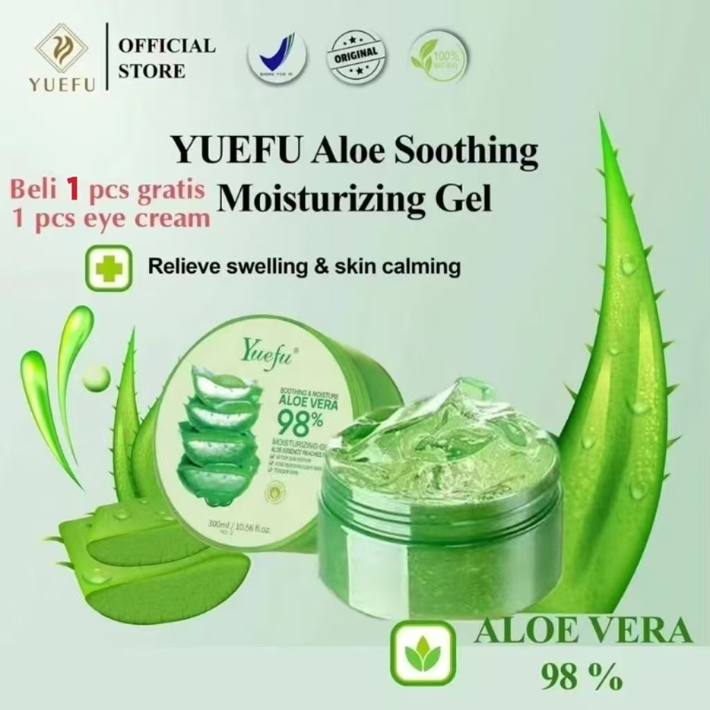 Jual YUEFU Aloe Vera Gel 98%-50/300 Gr/ml Lidah Buaya Gel | Shopee ...