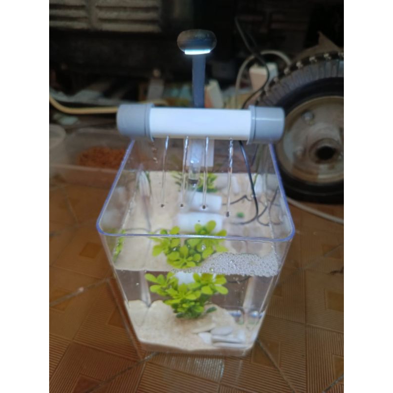 Jual akuarium akrilik 2L dengan air terjun | Shopee Indonesia