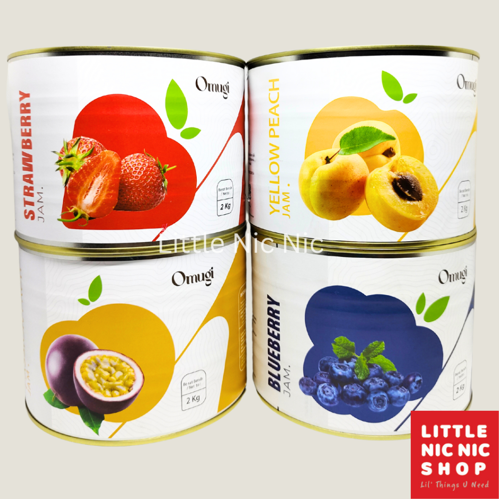 Jual Omugi Fruit Jam Topping all variant Selai Buah Asli Strawberry ...