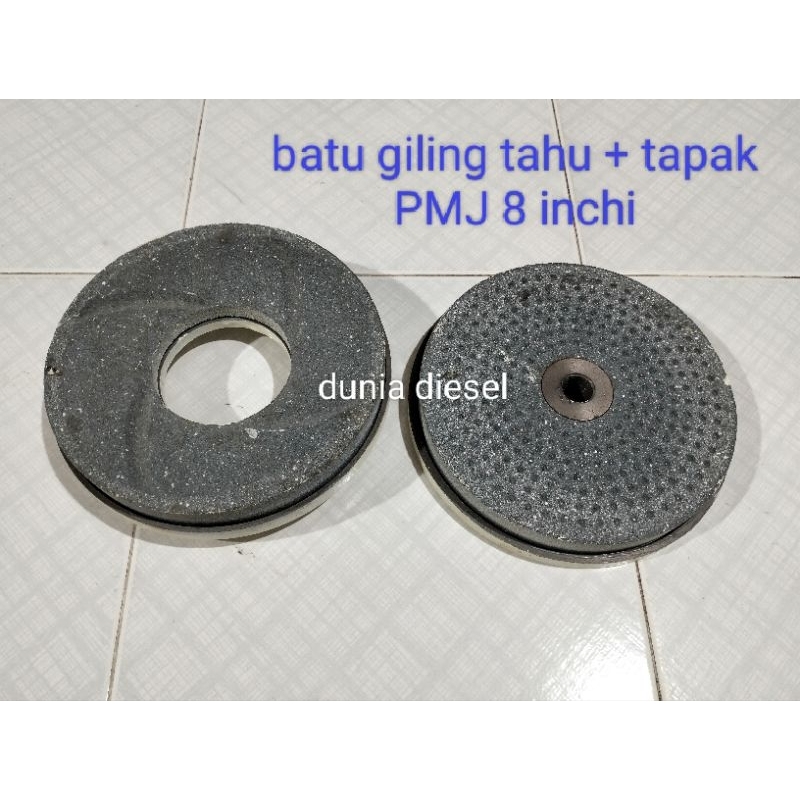 Jual batu gilingan tahu 8 inch + tapak besi model pisau iron stone assy ...