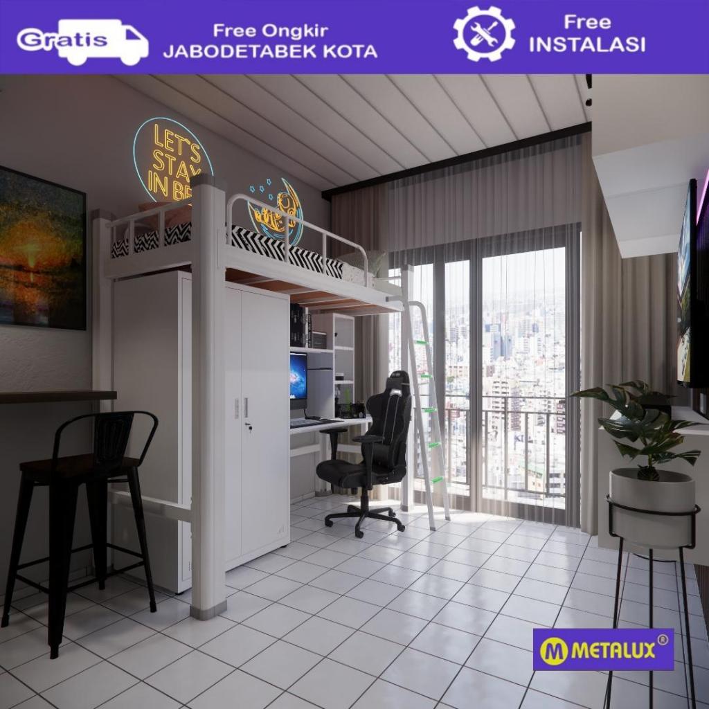 Jual METALUX NAGANO - Apartement Bed Set | Multifunctional Loft Bed ...