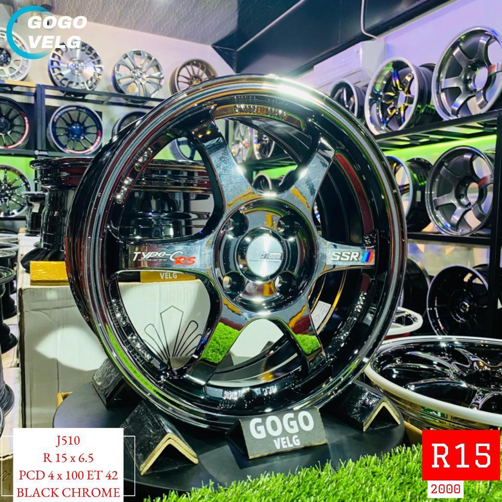 Jual Velg Racing Mobil Ring 15 Brio Agya Sigra SSR Type C Black Chrome 4X100 ET42 R15 | Shopee ...