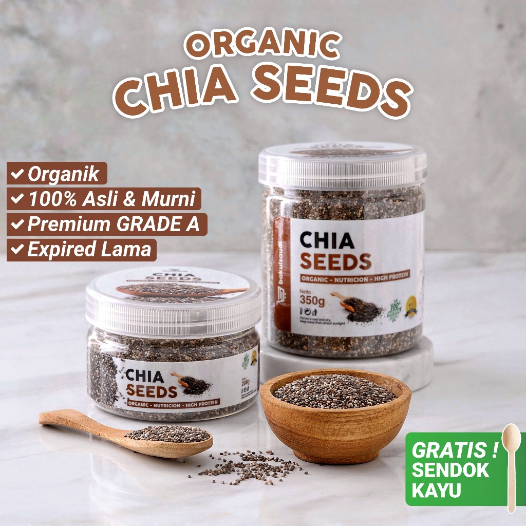 Jual Chia Seeds Organic Pure 100% Non GMO Diet / Chia Seed Biji Cia ...