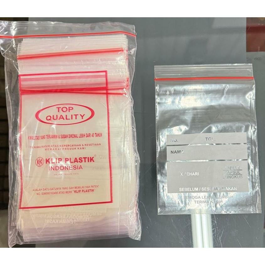 Jual PLASTIK KLIP OBAT (PER PACK ISI 100 PCS) | Shopee Indonesia
