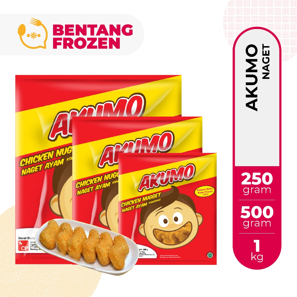 Jual Akumo Naget Ayam 250gr - 500gr - 1kg / Akumo Chicken Nugget ...