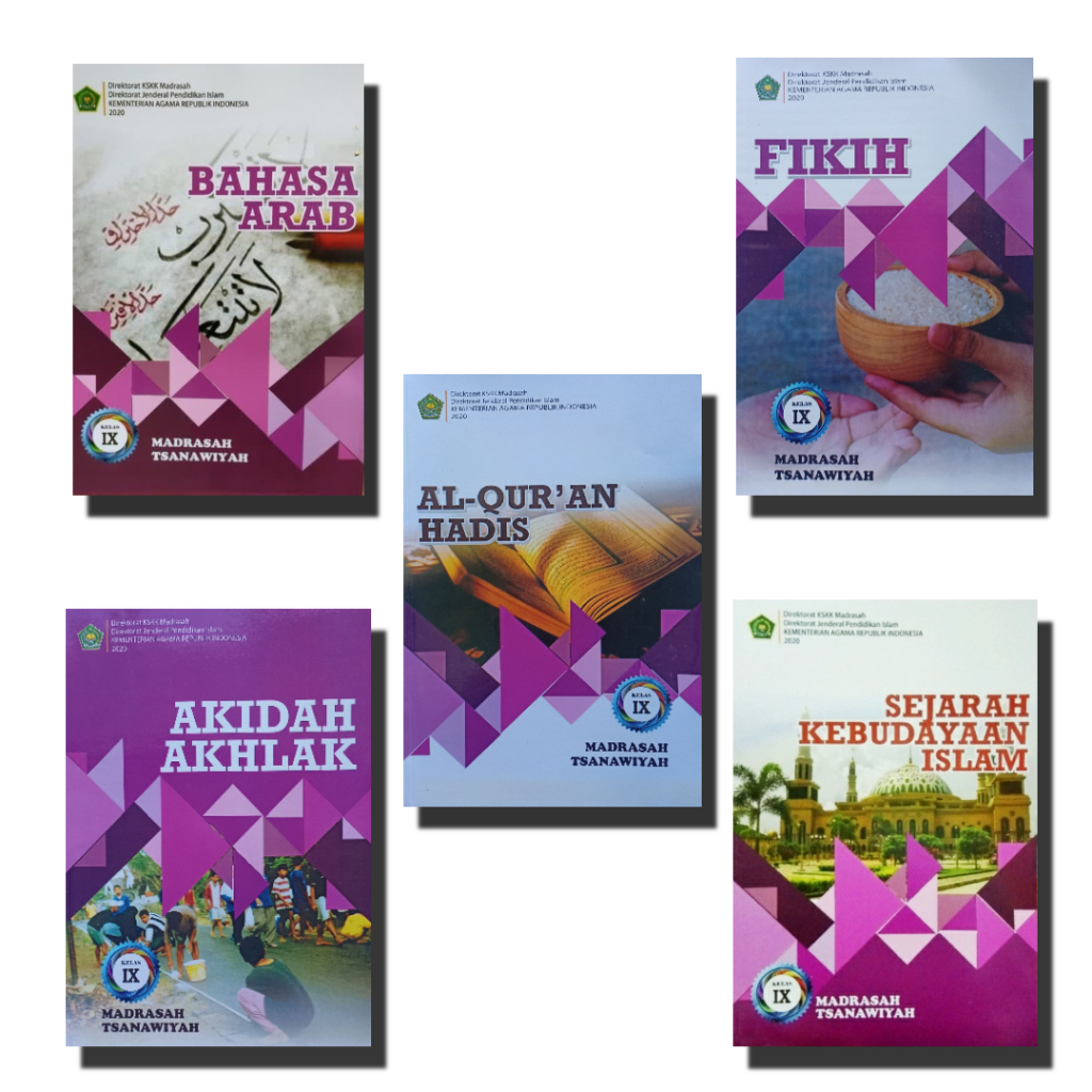 Jual Buku Madrasah Tsanawiyah Kelas 9 MTs Akidah Akhlak Fikih Bahasa Arab Al Quran Hadis SKI ...