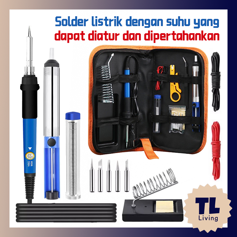 Jual SOLDER SET IRON ADJUSTABLE TEMPERATURE 60W/Set Solder Listrik Lengkap dengan Multimeter ...