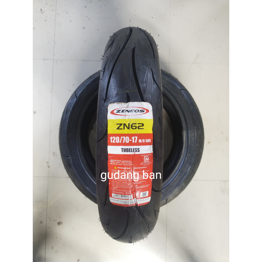 Jual ( RING 17 ) 120 / 70 - 17 ZN62 !! ZENEOS ZN 62 Ban Motor Ninja CBR Vixion Moge Tubeless ...
