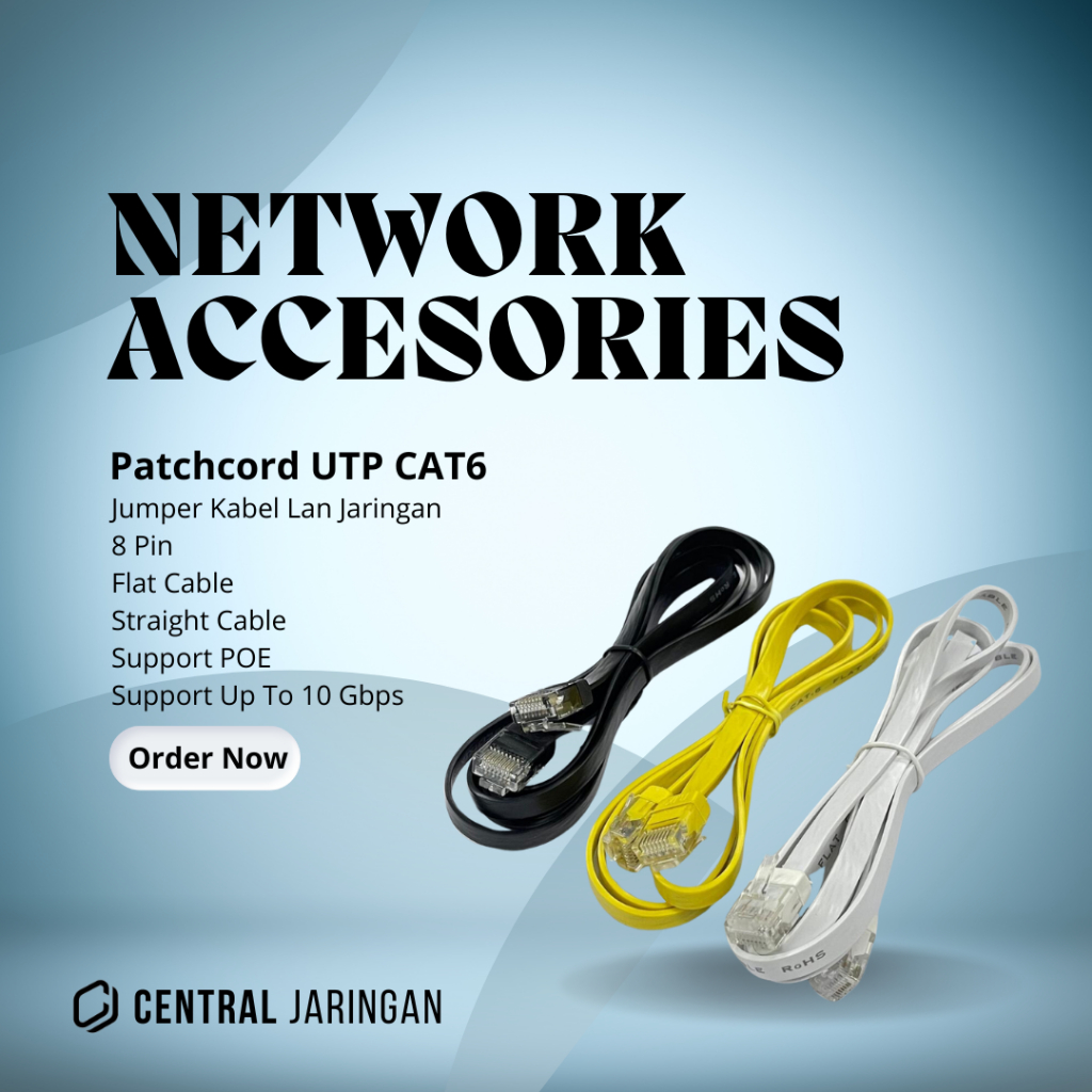 Jual Patchcord UTP Cat 6 Slim Warna | Jumper Kabel LAN Jaringan 1m - 3m ...