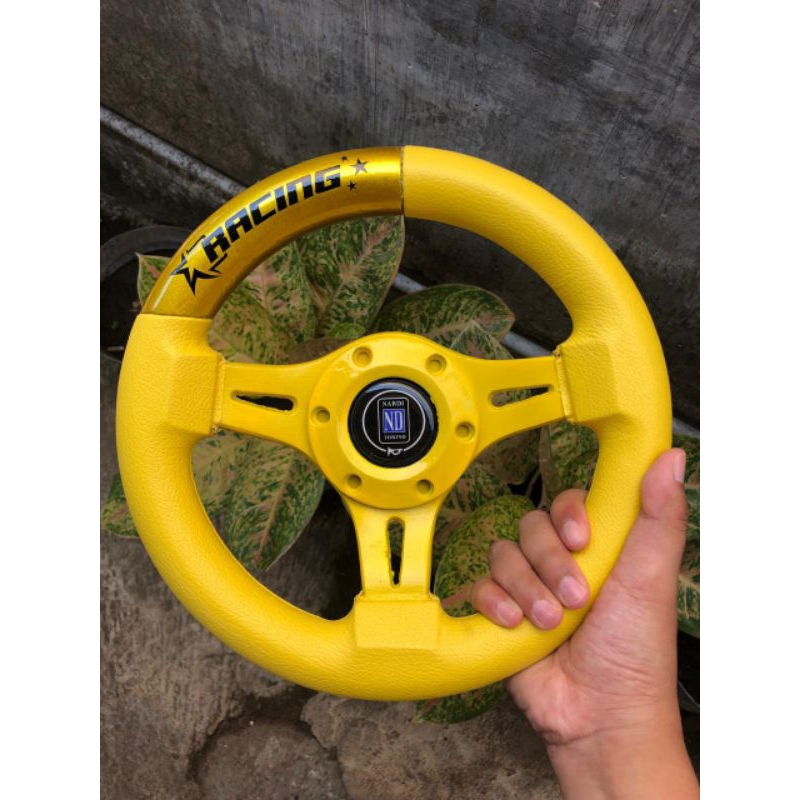Jual setir mobil racing variasi terbaru full kuning | Shopee Indonesia