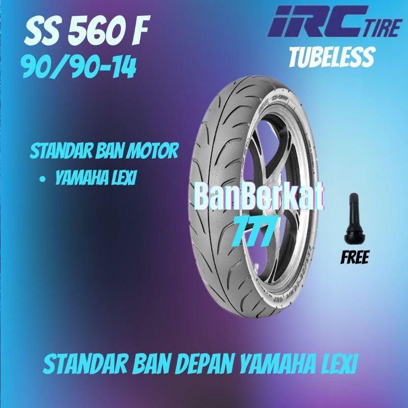Jual Ban Depan Motor Yamaha LEXI / IRC SS-560F 90/90 Ring14 Tubeless Produksi 2025 | Shopee ...