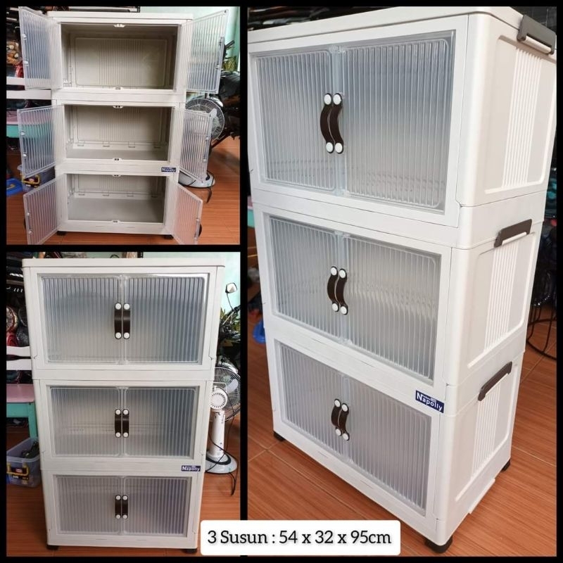 Jual lemari polybox 3 susun / napolly polybox | Shopee Indonesia