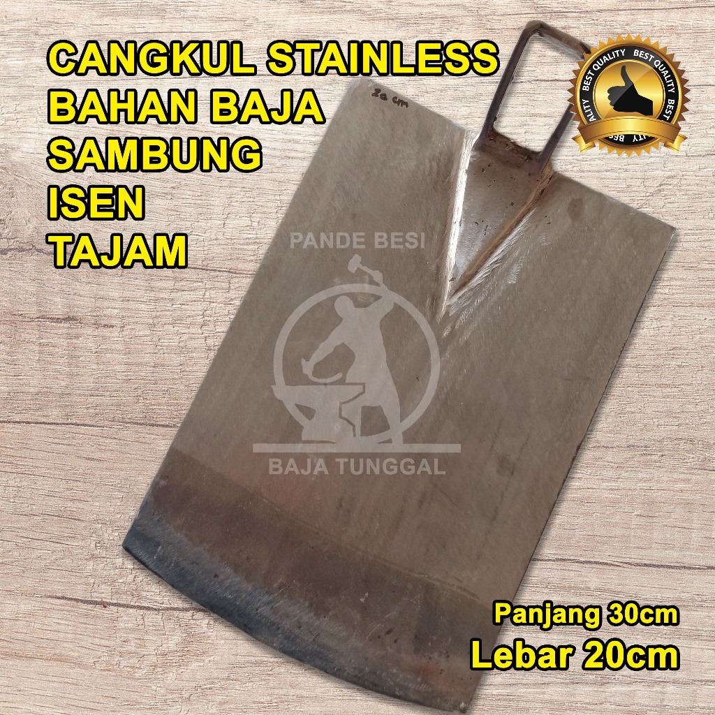 Jual Cangkul Stainless Super Ukuran 20cm - Pacul Bahan Baja Sambung ...