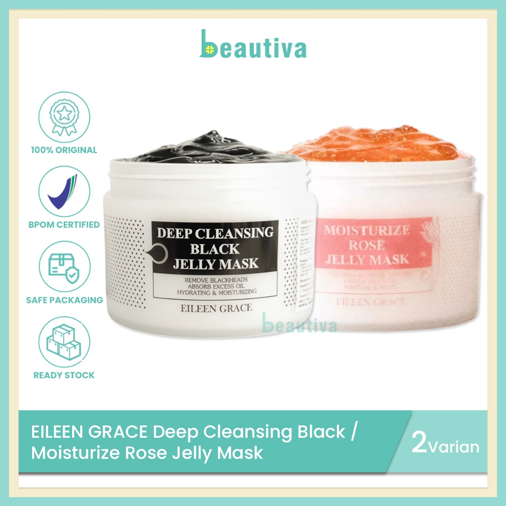 Jual EILEEN GRACE Deep Cleansing Black / Moisturize Rose Jelly Mask ...