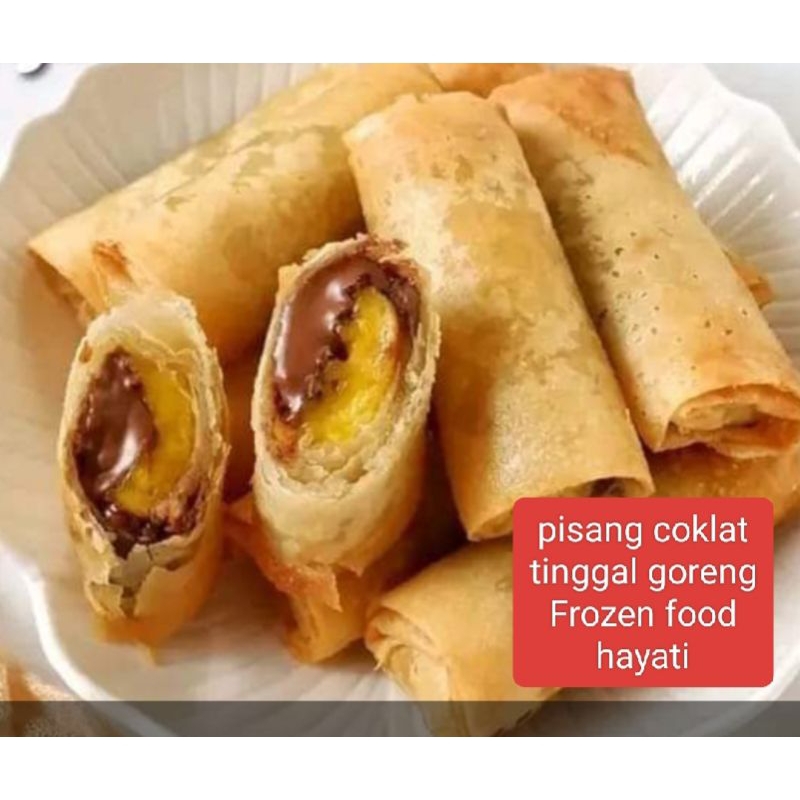 Jual Piscok pisang coklat / keju isi 8 pcs tinggal goreng ( Frozen food ...
