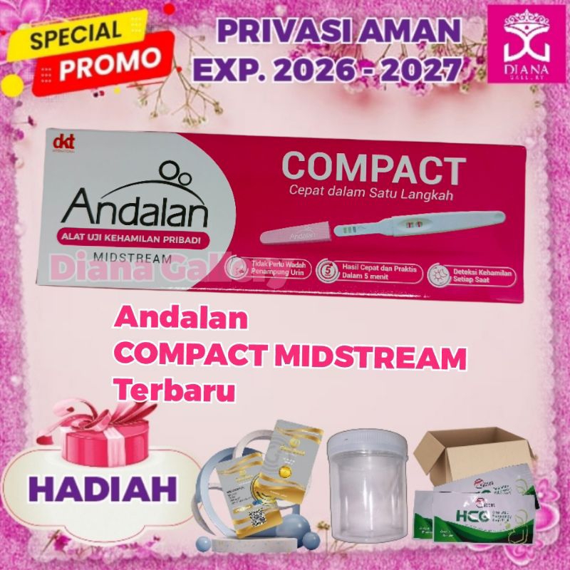 Jual Tes pek Andalan COMPACT MIDSTREAM Uji kehamilan Test pack Tes ...