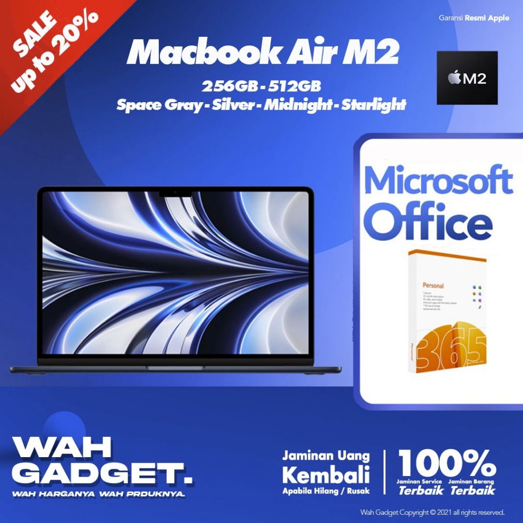 Jual Apple Macbook Air m2 CPO 13,6" 2022 8/256GB 8/512GB grey starlight ...