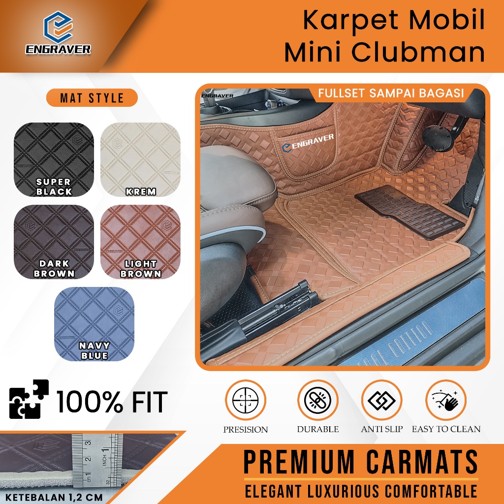 Jual Engraver Karpet Mobil Mini Cooper Clubman Nappa Leather Premium ...